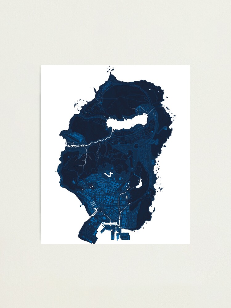 "GTA V Blueprint map Classic " Photographic Print for Sale by ...