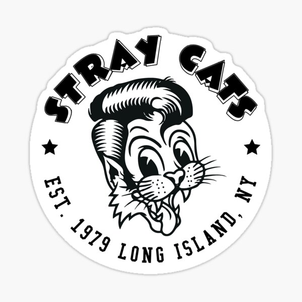 "Lover Gifts Music Rock Stray Cats" Sticker for Sale by BrittaSchwab ...