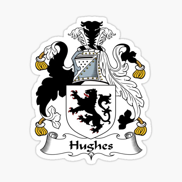 "Hughes (Wales)" Sticker by HaroldHeraldry | Redbubble