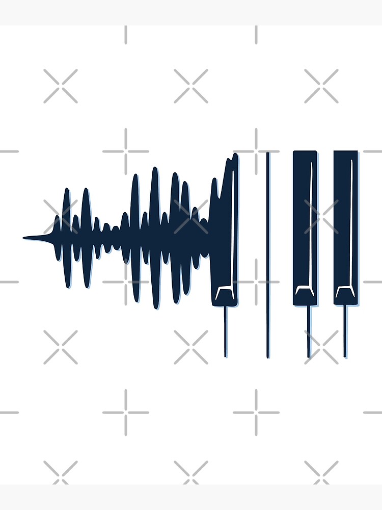 "Sound waves turn into piano keys" Poster for Sale by Rob-Son | Redbubble