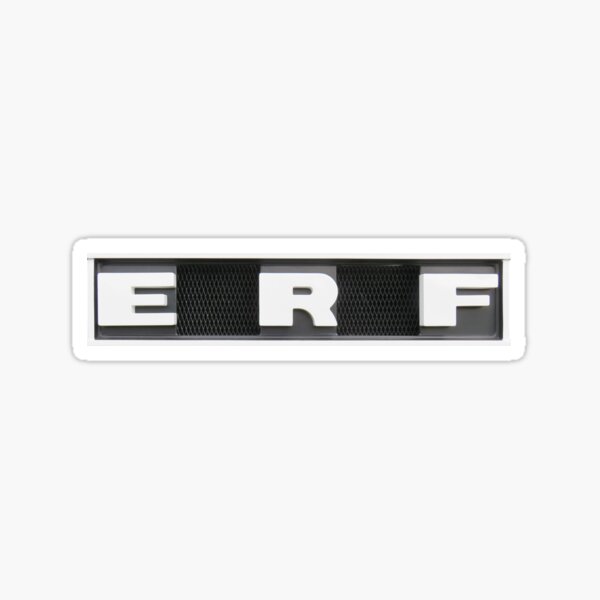"ERF B Series classic 1970s British lorry grille logo" Sticker for Sale ...