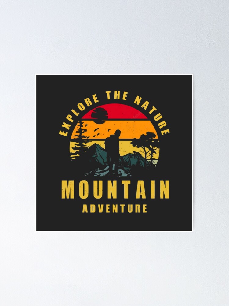 "Explore the nature mountain adventure cute design for campinglife ...