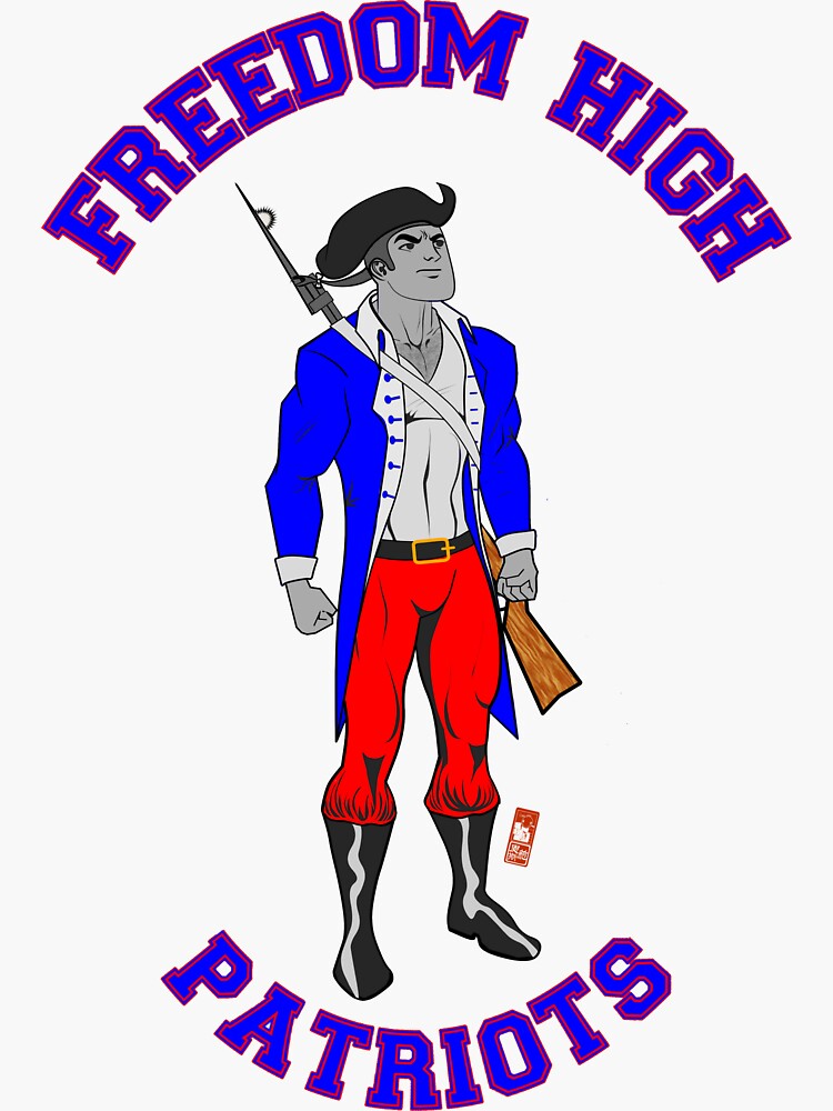 "Freedom Patriot Mascot" Sticker for Sale by Hei-Yu-Fan-Art | Redbubble