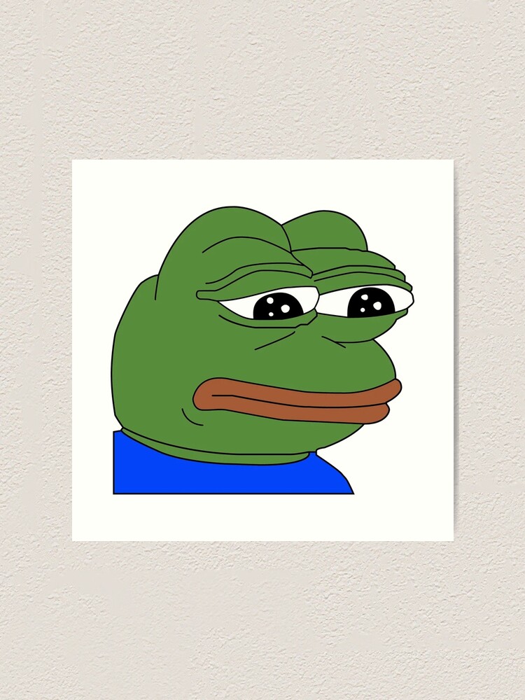 "Pepe Sad Frog Meme" Art Print for Sale by doditfredinho | Redbubble