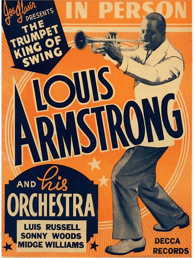 "Louis Armstrong Vintage" Sticker for Sale by parkennedy | Redbubble