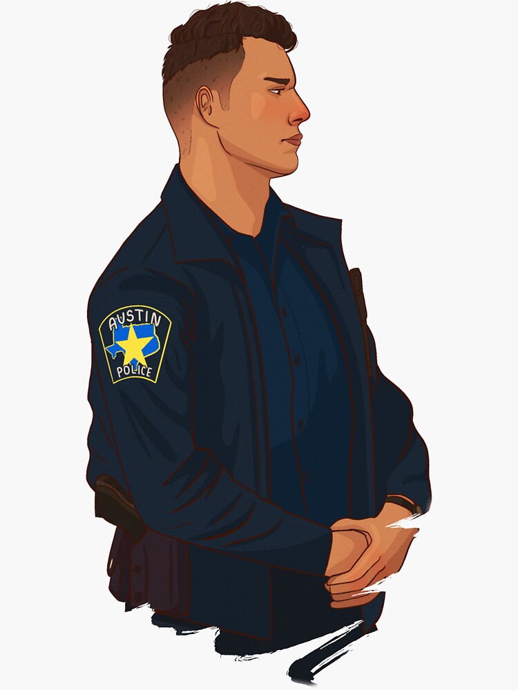 "Officer Reyes 3x01 Sticker" Sticker for Sale by kaylebistired | Redbubble