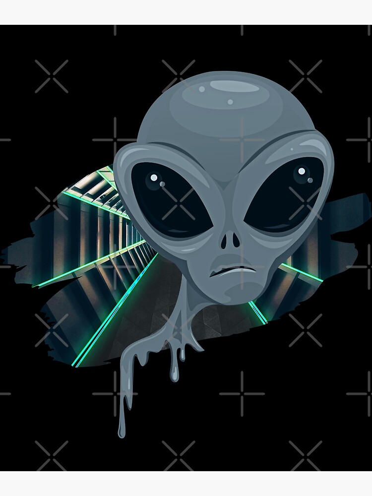 "Alien 3D Drip Effect" Poster for Sale by KrompiX | Redbubble