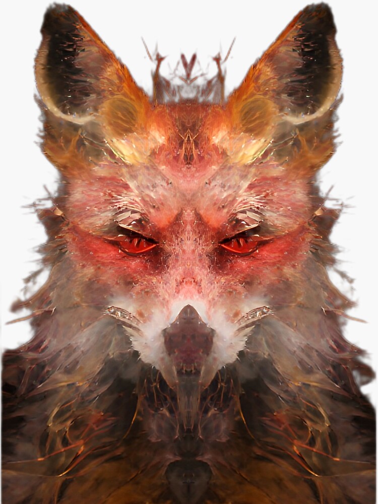 "Royal Vampire Fox " Sticker for Sale by TheRockFox | Redbubble