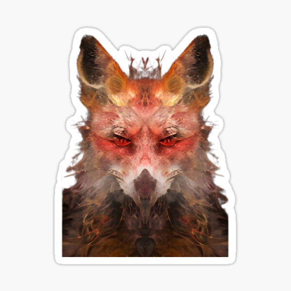 "Royal Vampire Fox " Sticker for Sale by TheRockFox | Redbubble