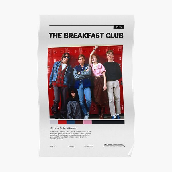 "The breakfast club movie poster 1985, comedy" Poster for Sale by LifeOnTheStage | Redbubble