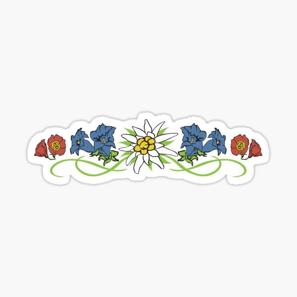 "Alpine flowers mountain flowers" Sticker for Sale by Bergsturm | Redbubble