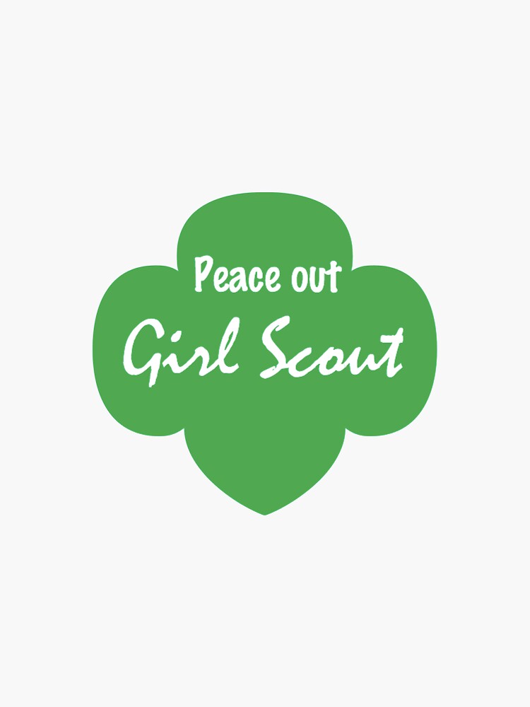 "Peace Out Girl Scout" Sticker for Sale by Shancookies | Redbubble