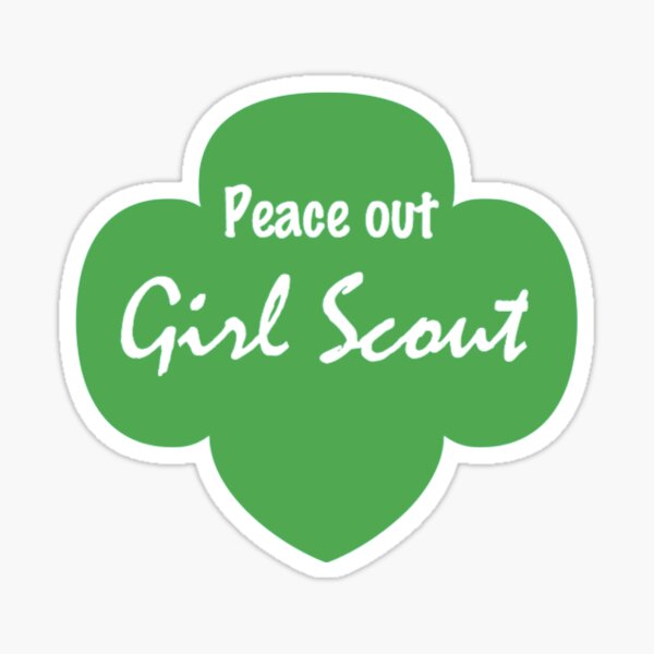 "Peace Out Girl Scout" Sticker for Sale by Shancookies | Redbubble