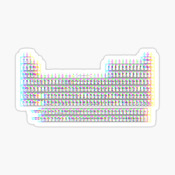 "Trippy Modern Periodic Table Cool " Sticker for Sale by Quirky-Quack ...