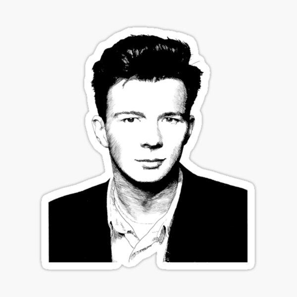 "Rick Astley" Sticker for Sale by FranciscoGlenn | Redbubble