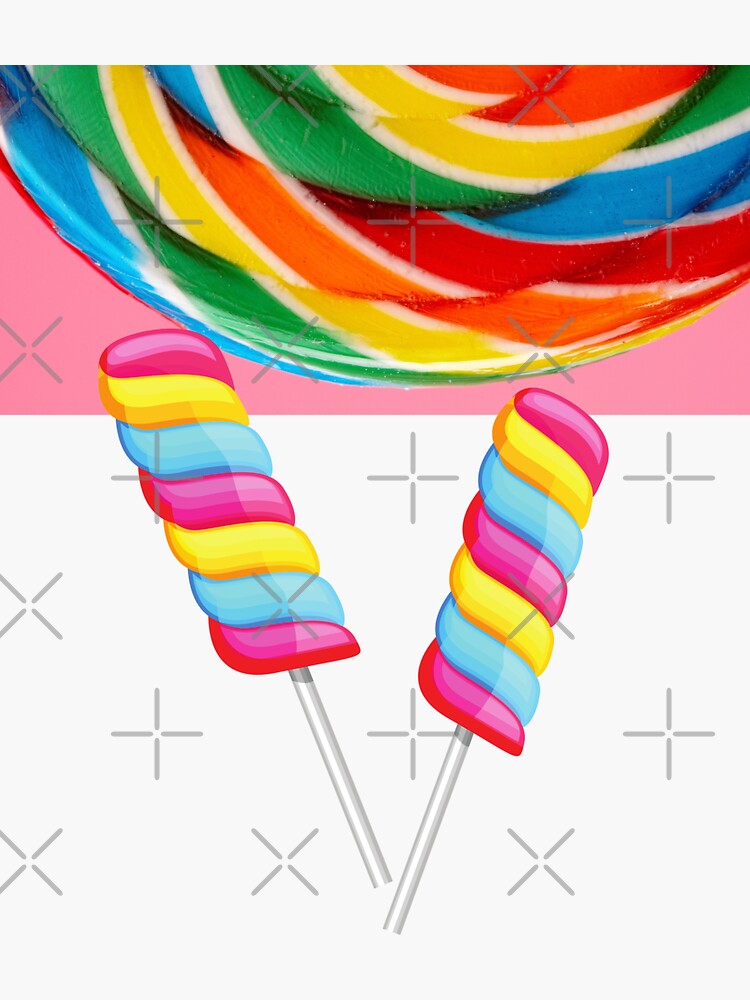 "Colorful lollipops - sweet candy - colorful sugar" Sticker for Sale by ...