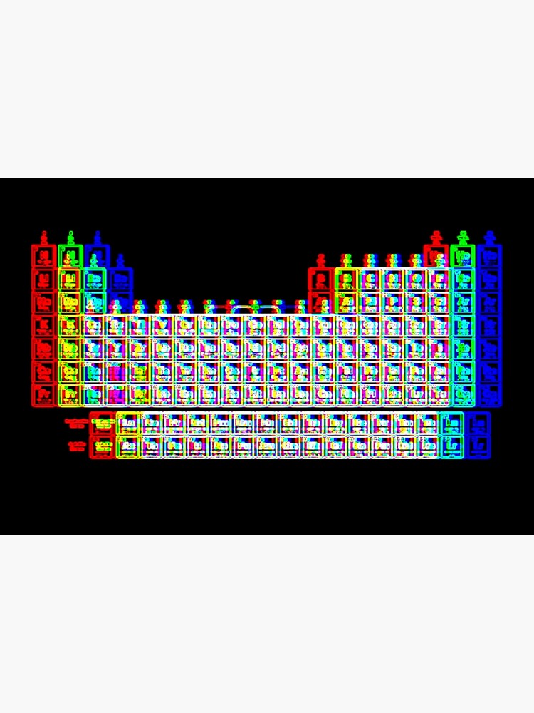 Dark Trippy Modern Periodic Table Cool Premium Matte Vertical Poster Designed & Sold By Mariama