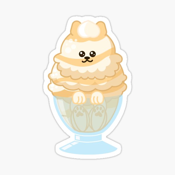 "Pupcup Orange Creamsicle" Sticker for Sale by Crystellia | Redbubble