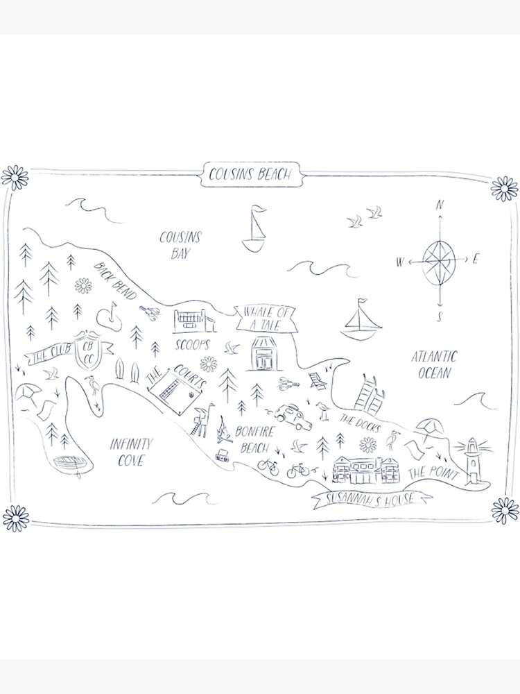 "The Summer I Turned Pretty - Map" Poster for Sale by untriedcandidat ...