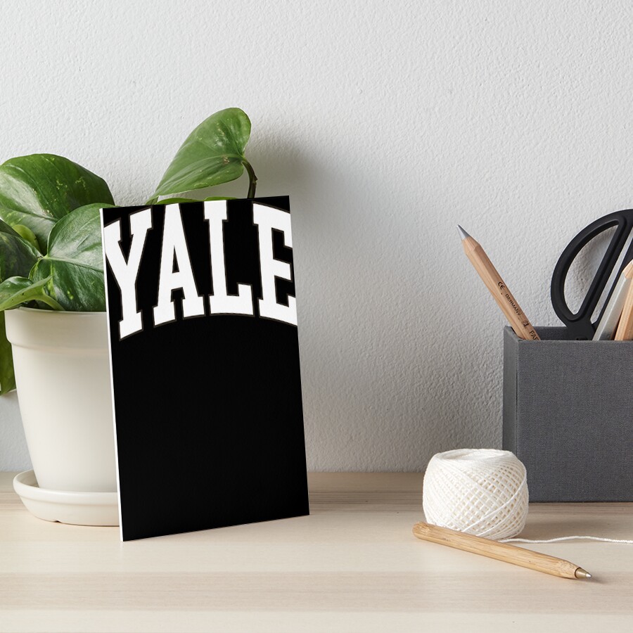 "yale - college font curved" Art Board Print for Sale by CliffSimpson ...