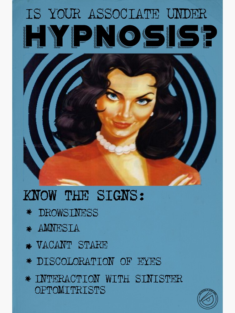 "V.F.D. Propaganda: Hypnosis" Sticker for Sale by professorspooky ...