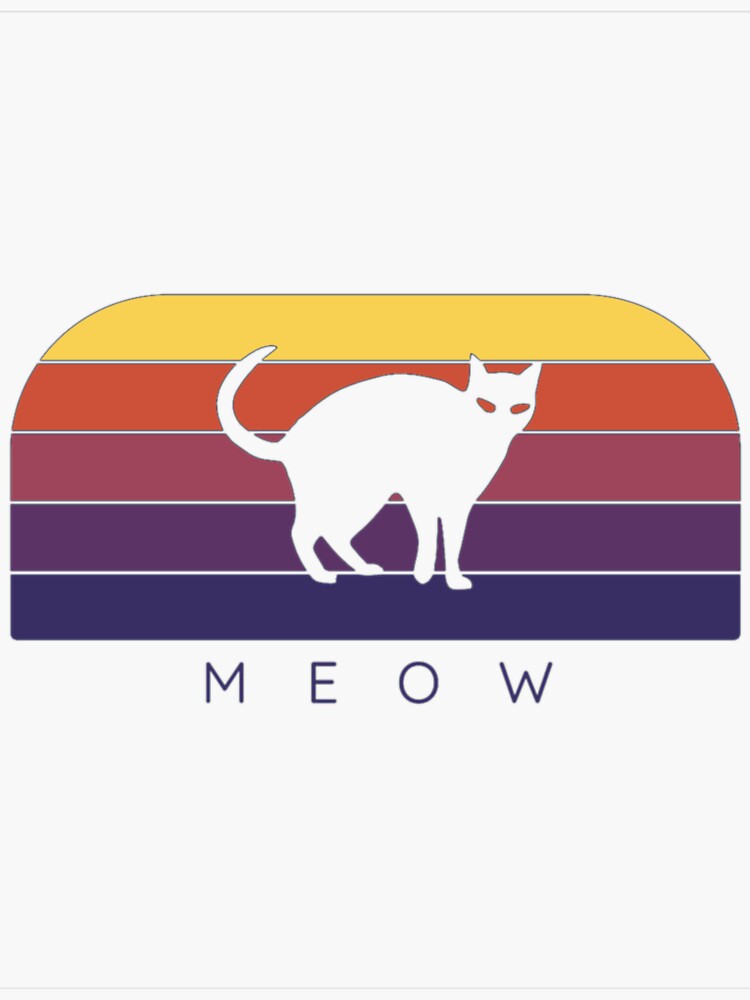 "Purple Rainbow Cat Meow Transparent" Sticker for Sale by deiw | Redbubble