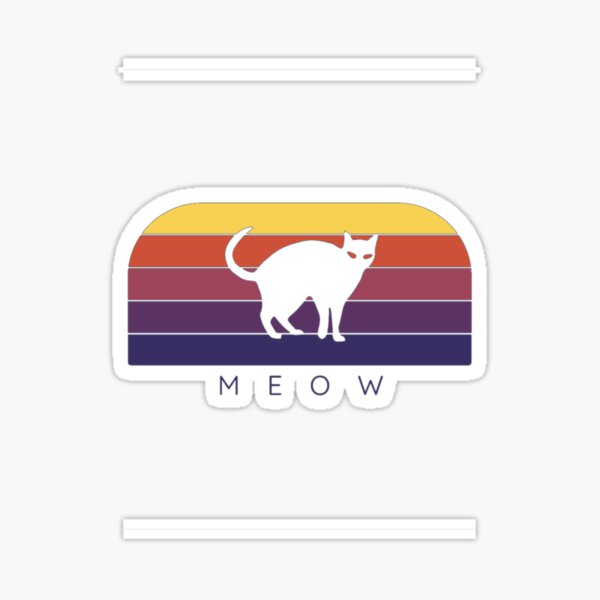 "Purple Rainbow Cat Meow Transparent" Sticker for Sale by deiw | Redbubble