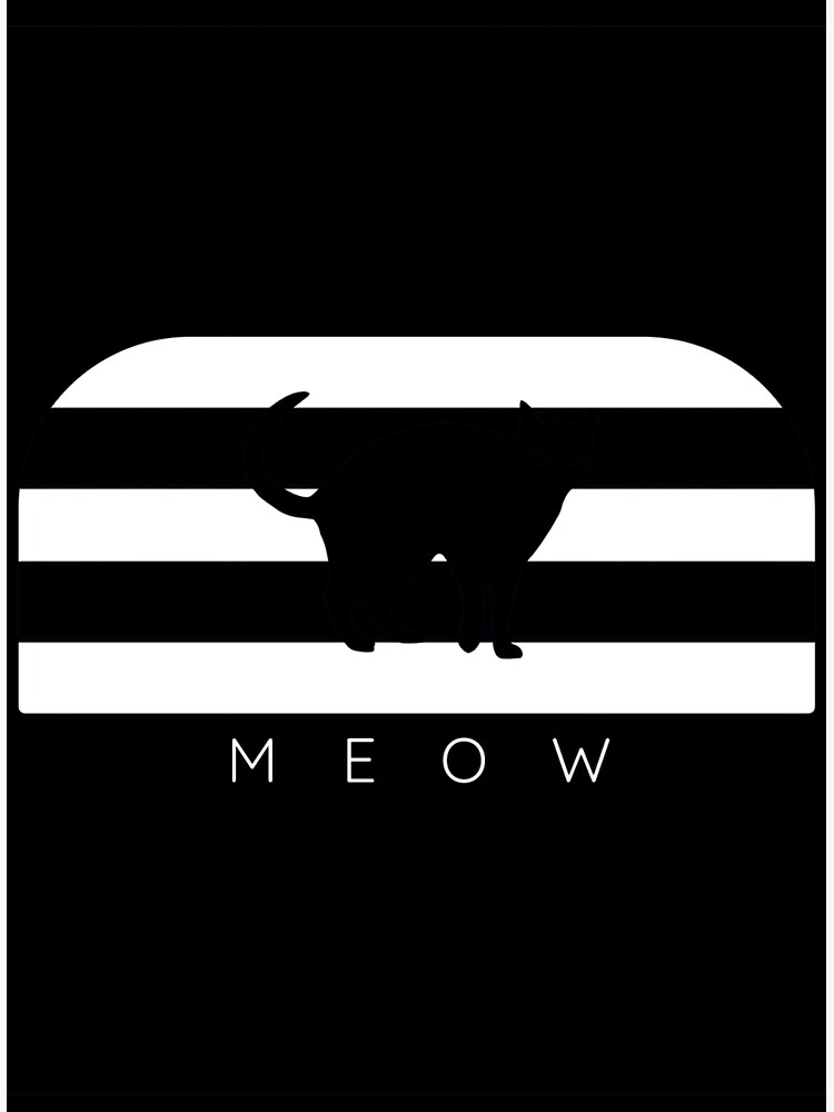 "White and Black Rainbow Cat Meow Transparent" Poster for Sale by deiw ...