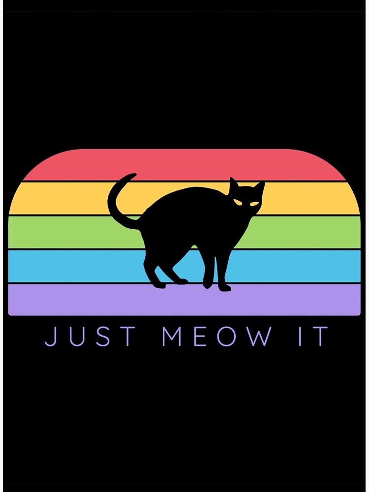 "Pastel Rainbow Cat Just Meow It Transparent" Poster for Sale by deiw ...