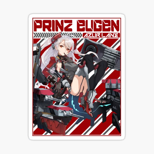 "AZUR LANE PRINZ EUGEN " Sticker for Sale by BlissGowngy | Redbubble