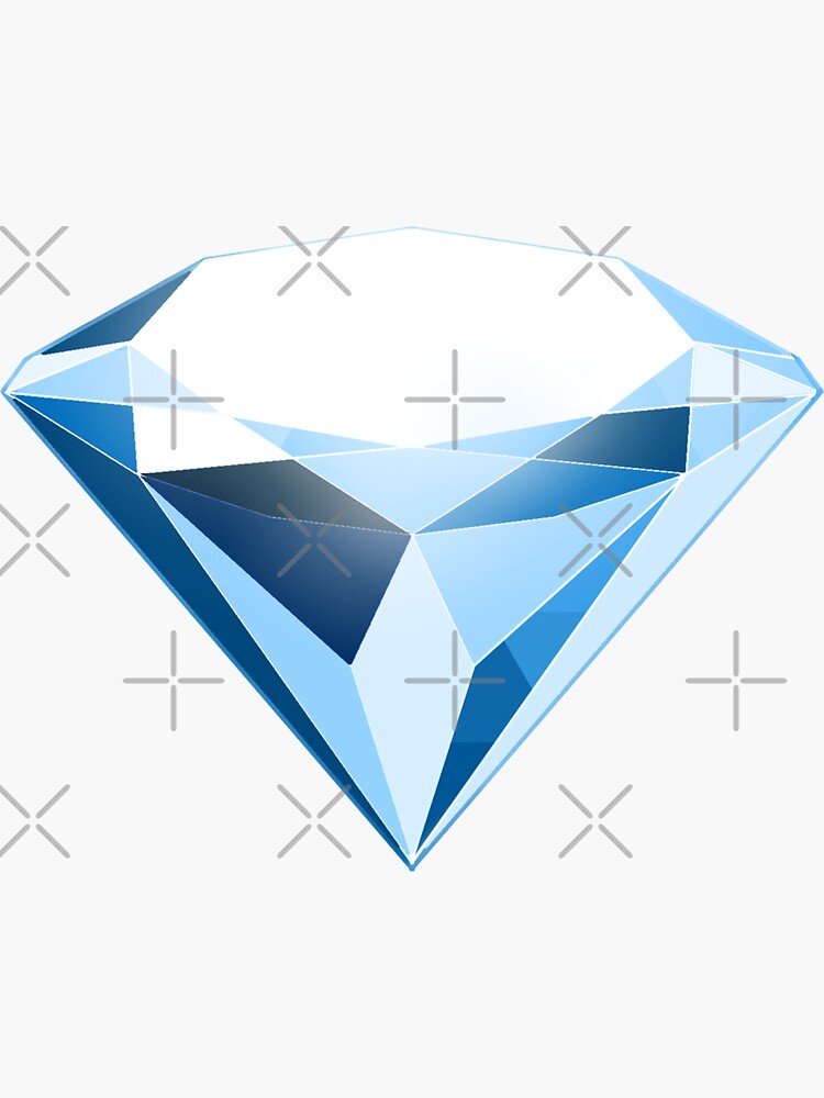 "blue diamond" Sticker for Sale by riidesignss | Redbubble
