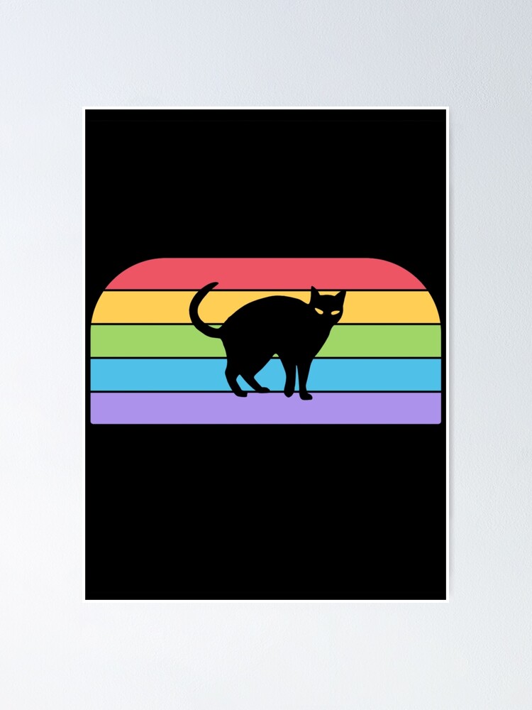 "Pastel Rainbow Cat Transparent" Poster for Sale by deiw | Redbubble