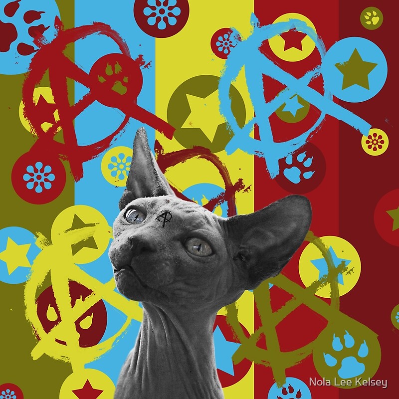 "Anarchy Cat " by Nola Lee Kelsey | Redbubble