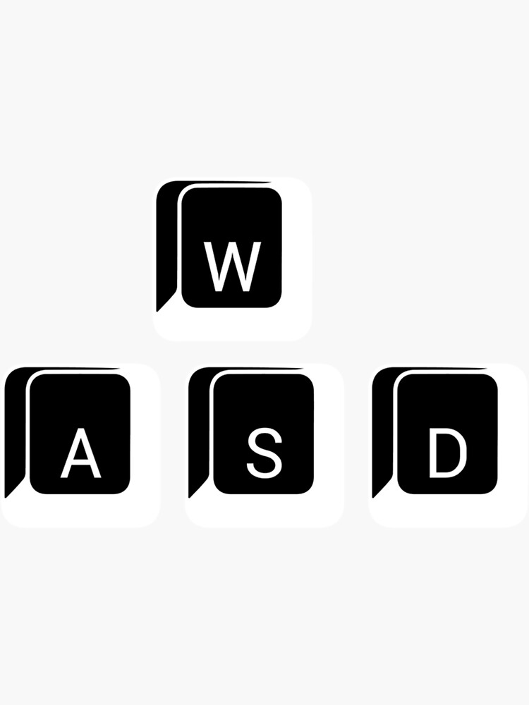 "Keyboard WASD Gamer Keycaps " Sticker for Sale by ParkLifeShop | Redbubble