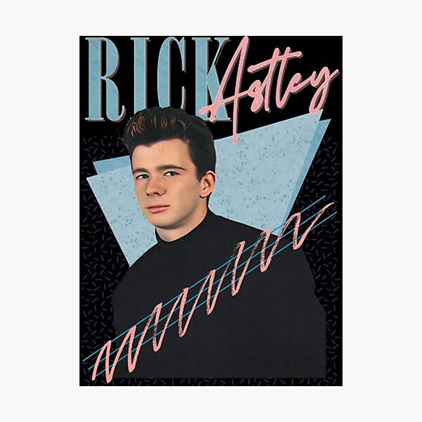 "Rick Astley 80s Aesthetic Fa" Photographic Print for Sale by ...