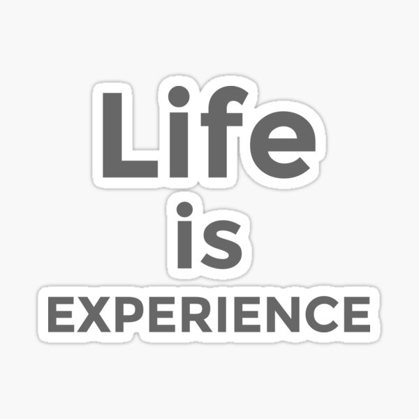 "Life is experience " Sticker for Sale by MrVectorSHOP | Redbubble