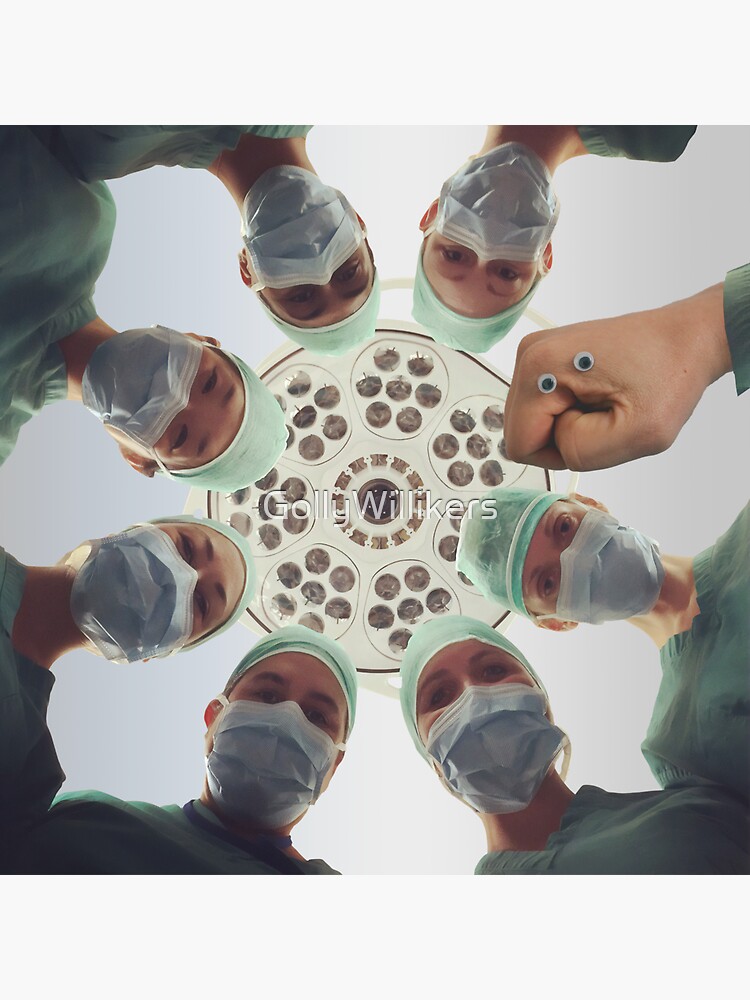 "Scrubbed Up" Sticker for Sale by GollyWillikers | Redbubble