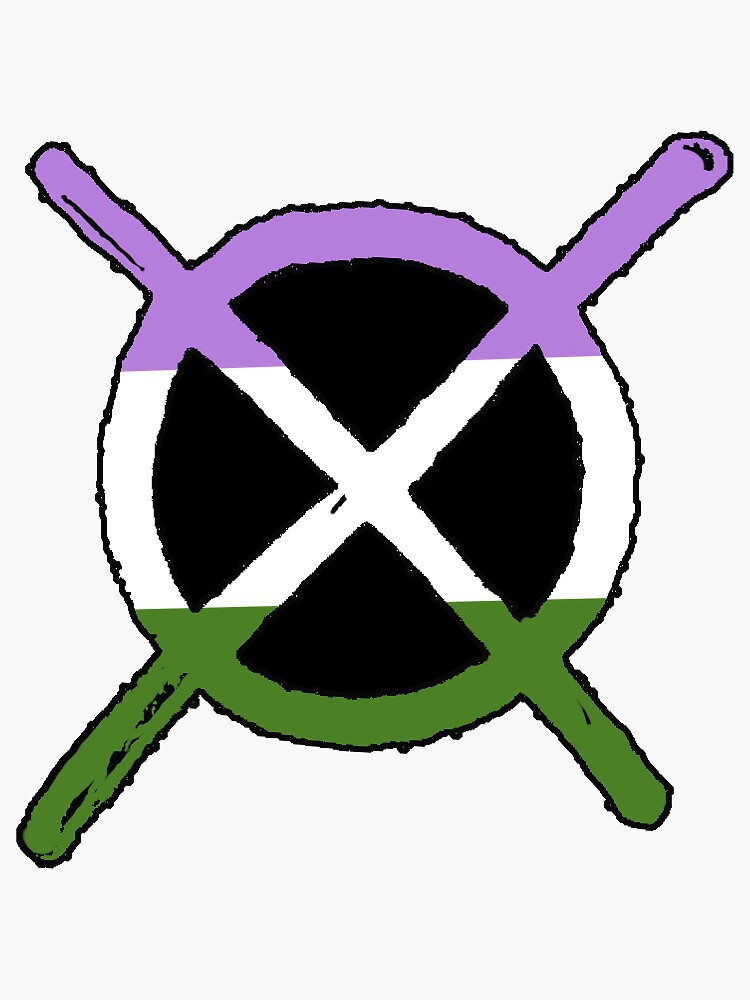 "genderqueer operator symbol" Sticker for Sale by totehark | Redbubble