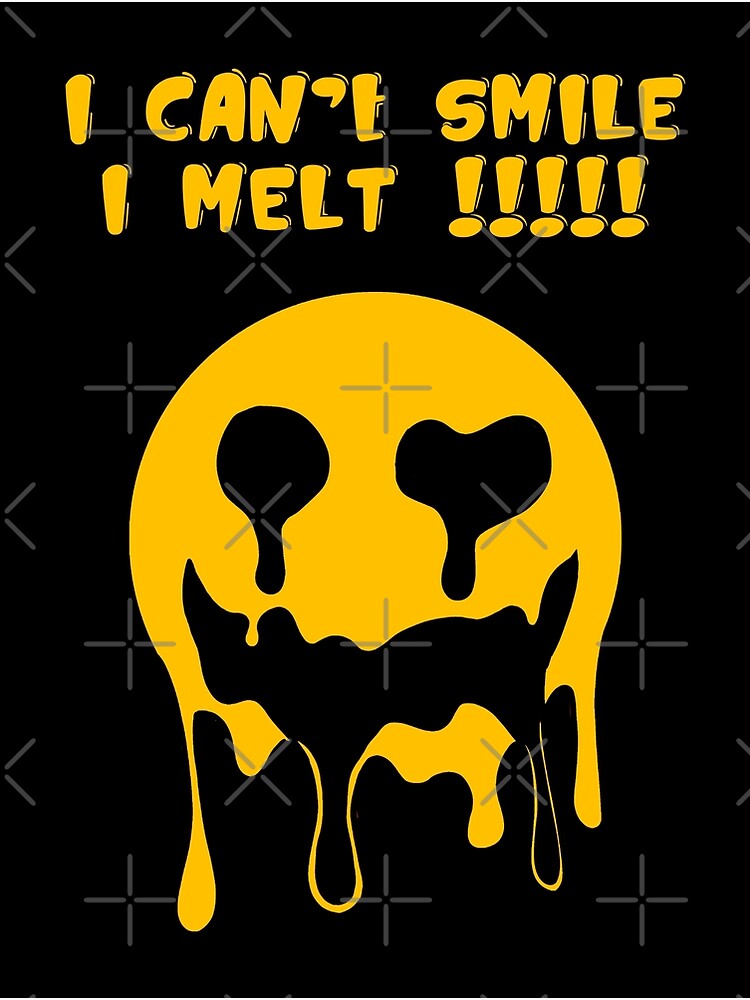 "Melting smiley face" Poster for Sale by Astralia | Redbubble