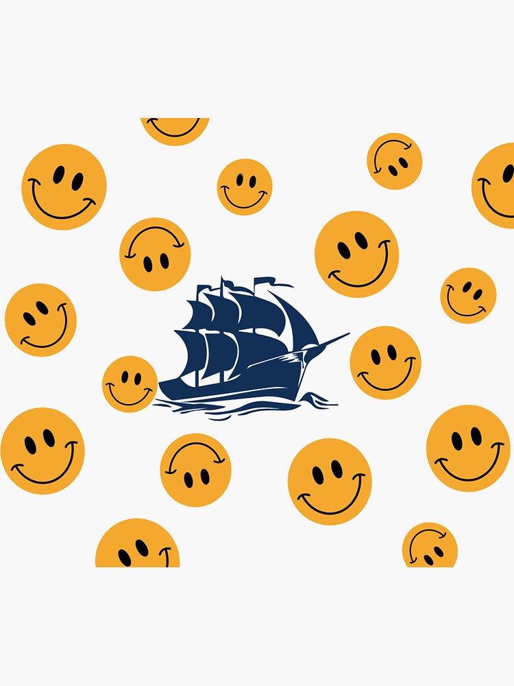 "Smiley Face and Boats Outdoor Activities Fishing" Sticker for Sale by ...