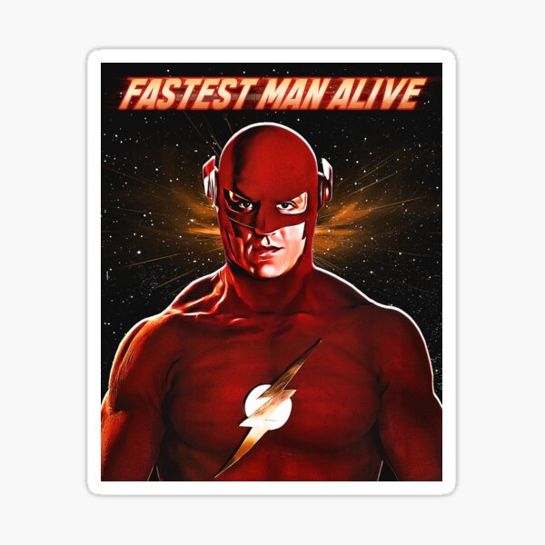 "Fastest Man Alive" Sticker for Sale by CreativeSpero | Redbubble