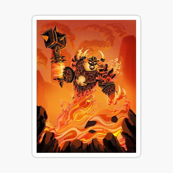 "Ragnaros" Sticker for Sale by davidsullivann | Redbubble