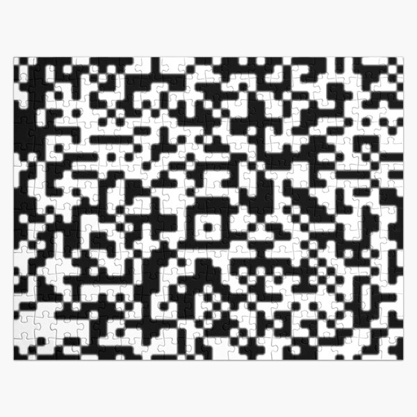 "QR code type pattern, black and white" Jigsaw Puzzle for Sale by ...