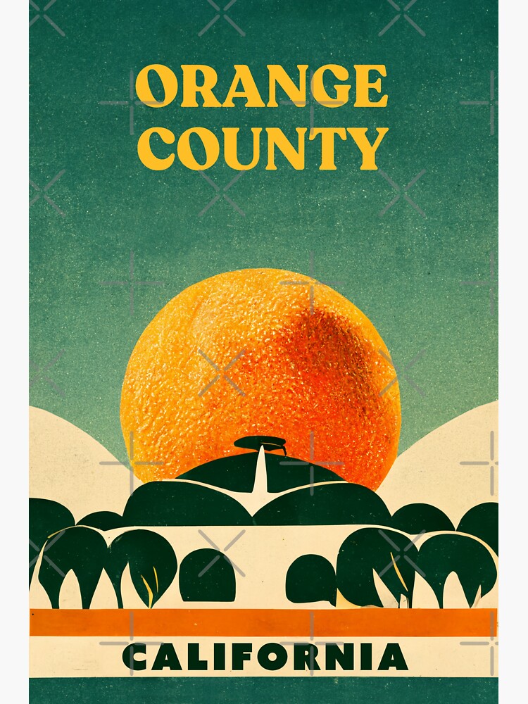 "Orange County California Retro Travel" Sticker for Sale by maxjfry ...