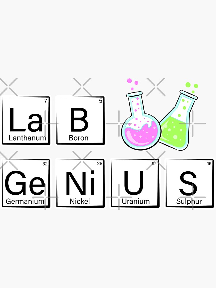 " Lab Genius - Funny Lab week" Sticker for Sale by RomeoSketches ...