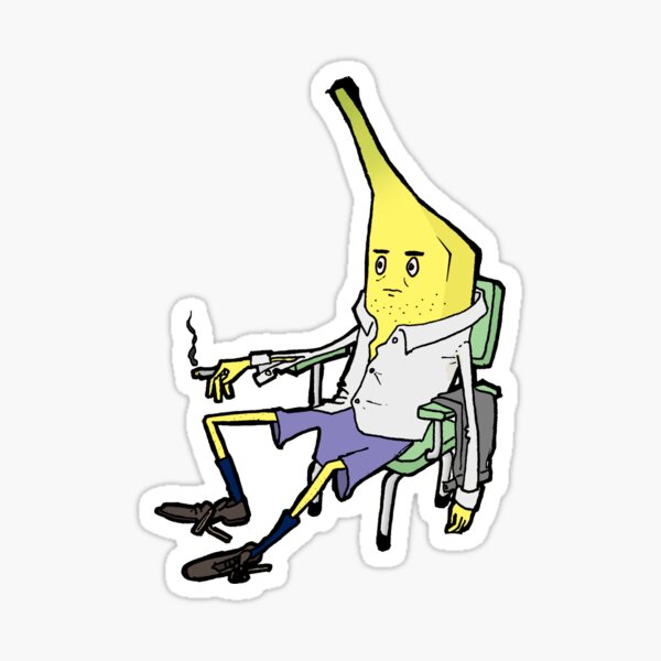 "Burned Out Banana" Sticker for Sale by jedi1der | Redbubble