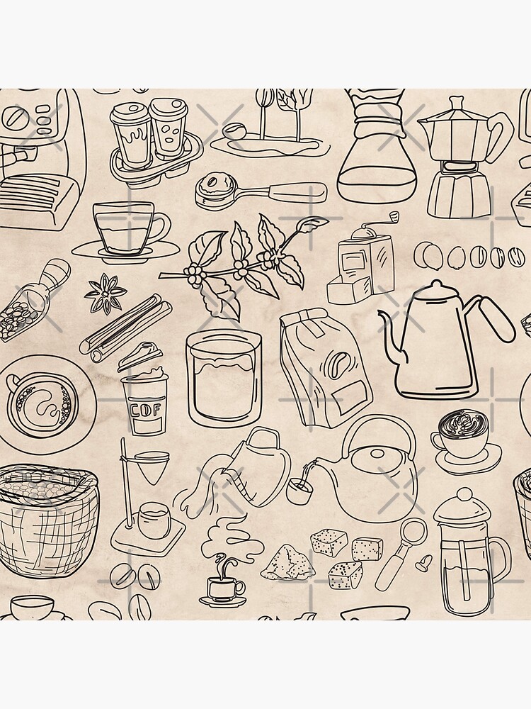"Coffee Love Seamless Pattern For A Coffee Obsessed Coffee Drinker ...