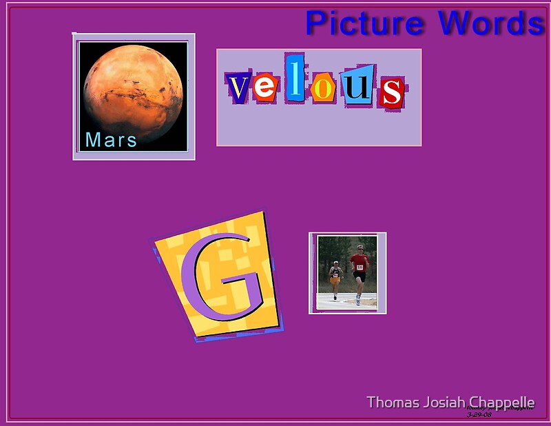 ""Marvelous Words" Pikchure - gram" by Thomas Josiah Chappelle | Redbubble