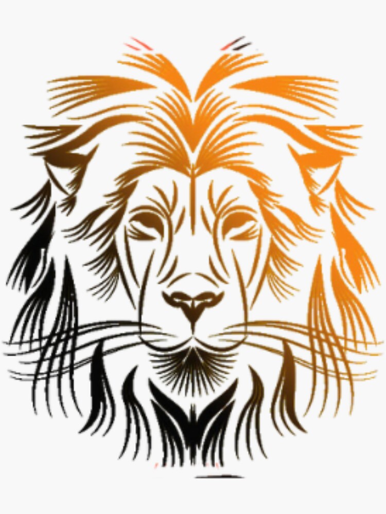 "gradual color lion design" Sticker for Sale by FxEG | Redbubble