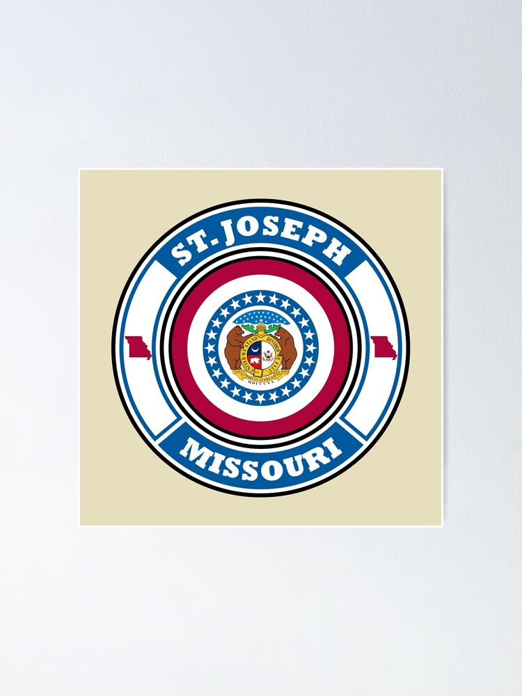 "St. Joseph Missouri emblem flag" Poster for Sale by SoulSafe | Redbubble